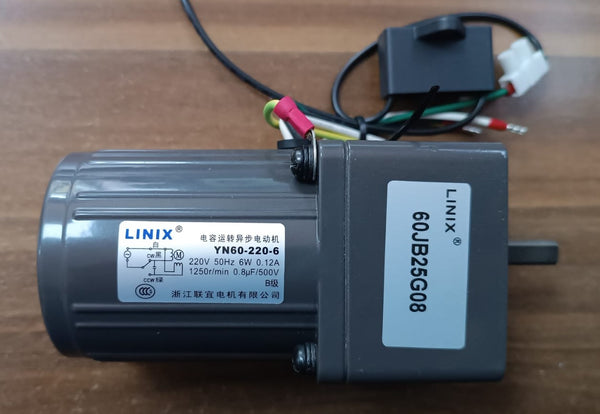 LINIX YN60-220-6 , 60JB25G08 Geared Motor 6W 1x220 v i=25211201 – Gümrük Sepeti