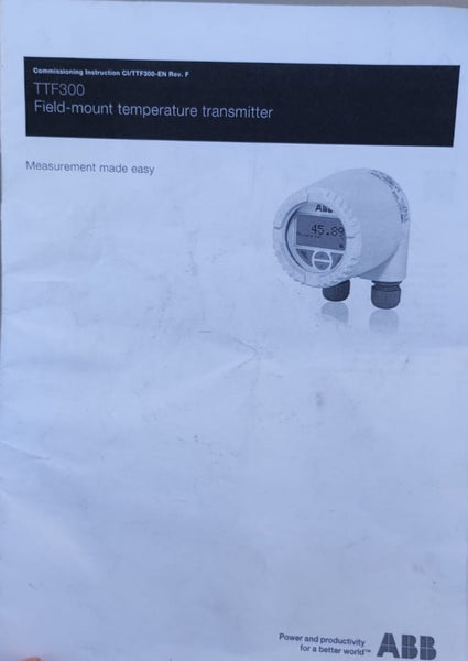 ABB TTF300-Y0 Temperature Transmitter – Gümrük Sepeti