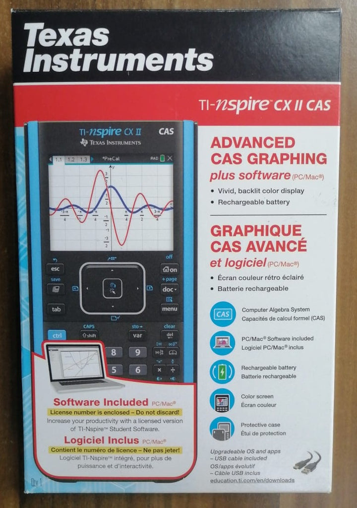 Texas Instruments TI-Nspire CX II CAS Handheld Graphing Calculator ...