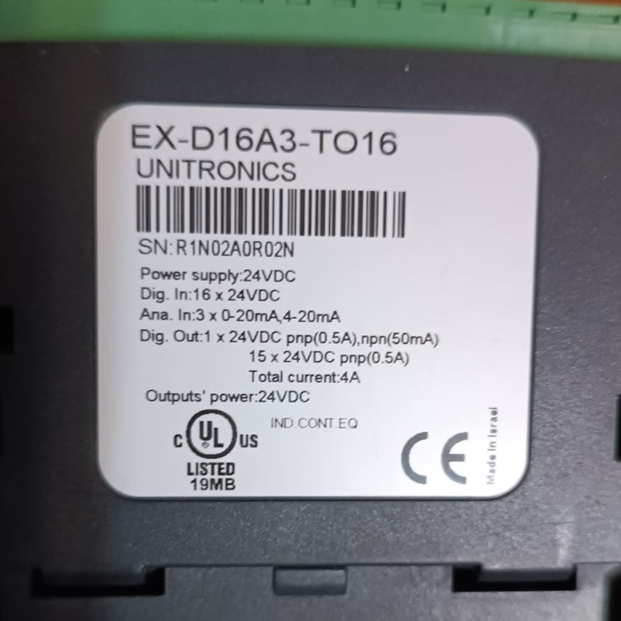Unitronics EX-D16A3-TO16 IO Expansion Module – Gümrük Sepeti