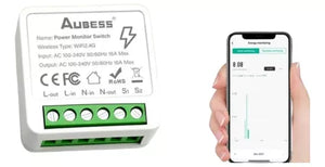 AUBESS WiFi 2 Gang Smart Mini Switch 16A , 4B2-39G1-01