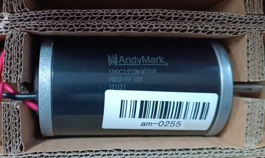 AndyMark PM25R-45F-1003 CIM Motor, am-0255, 12VDC, 2,5" – Gümrük Sepeti