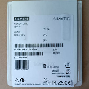 Siemens 6ES7954-8LL03-0AA0 SIMATIC S7, Memory Card For S7-1X00 CPU, 3,