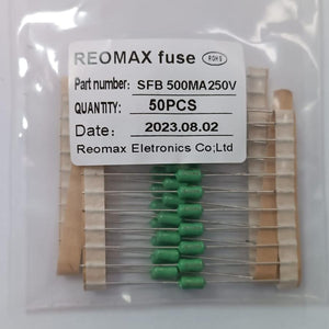 50 Adet Reomax Fuse , SFB 500MA 250V sigorta