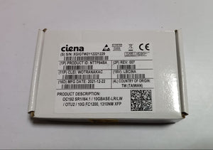Ciena NTTP84BA 10GBASE-LR/LW 1310nm Transceiver Module