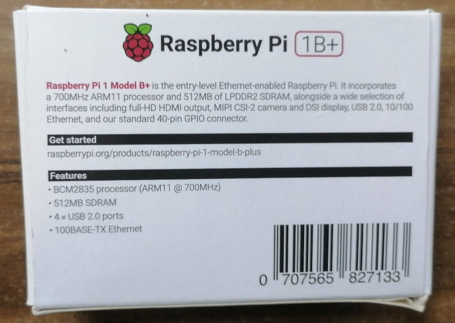 Raspberry Pi Model 1B+ 700 MH 512mb – Gümrük Sepeti