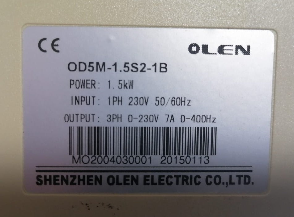 Olen OD5M-1.5S2-1B 1.5kw İnverter – Gümrük Sepeti