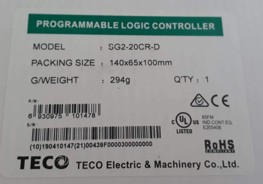Teco Sg2-20Cr-D Programmable Controller | Gümrük Sepeti