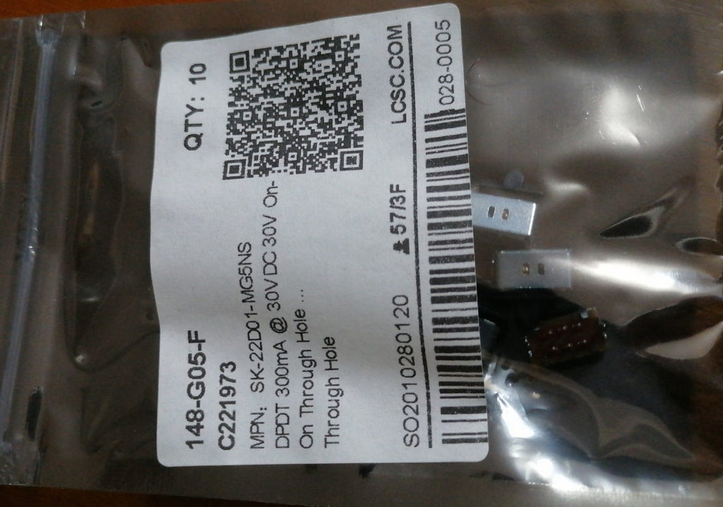 10 Adet SK-22D01-MG5NS Slide Switches DPDT 0.3 Amp at 30 V – Gümrük Sepeti