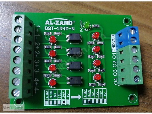 Al-Zard Dst-1R4P-N 24V - 3.3V Optocoupler Izolasyon Kartı | Gümrük Sepeti